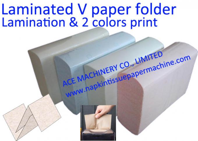 V Folding Lamination 230mm Facial Tissue Paper Machine