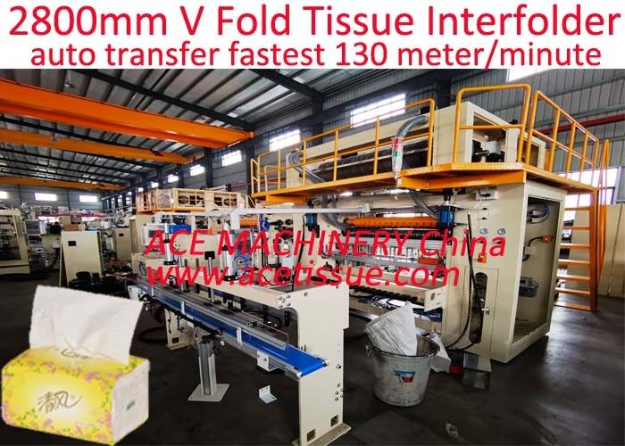 Speed 130 M/min 3000mm Facial Tissue Paper Machine With Fully Auto ...