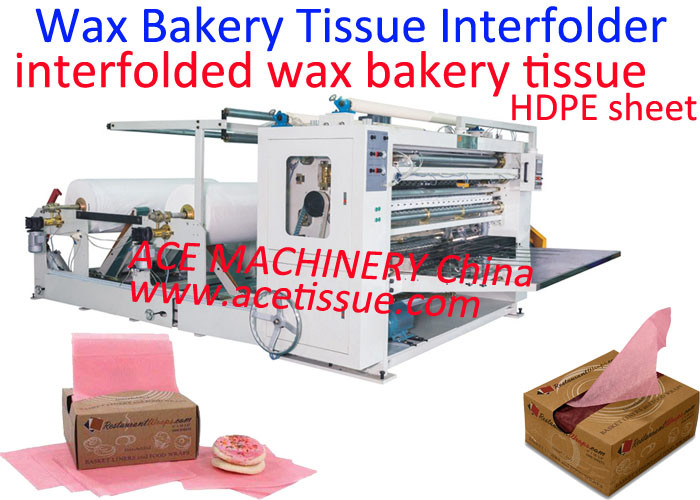 Interfolded Dry Wax Bakery Tissue Interfolding Machine For Food Deli Paper
