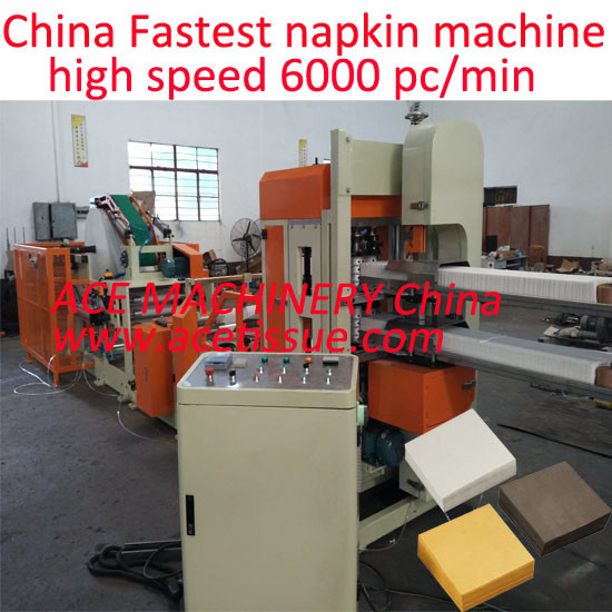 6000 Napkin/minute 1-2 Layer Tissue Napkin Machine with Auto Transfer ...